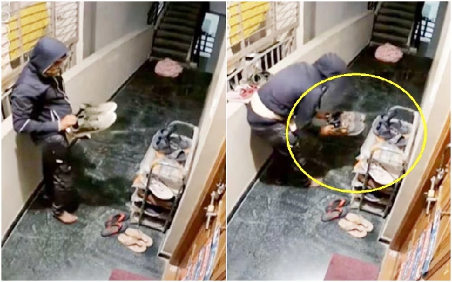 Video of Thief Stealing Shoes in Bengaluru Shocks Social Media | News ...