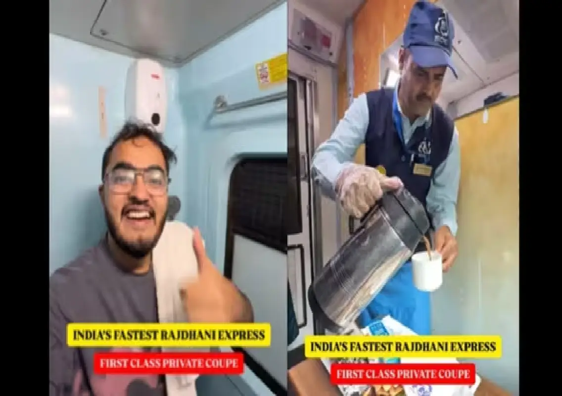 Mumbai–Delhi Tejas Rajdhani first-class journey wows passengers online ...