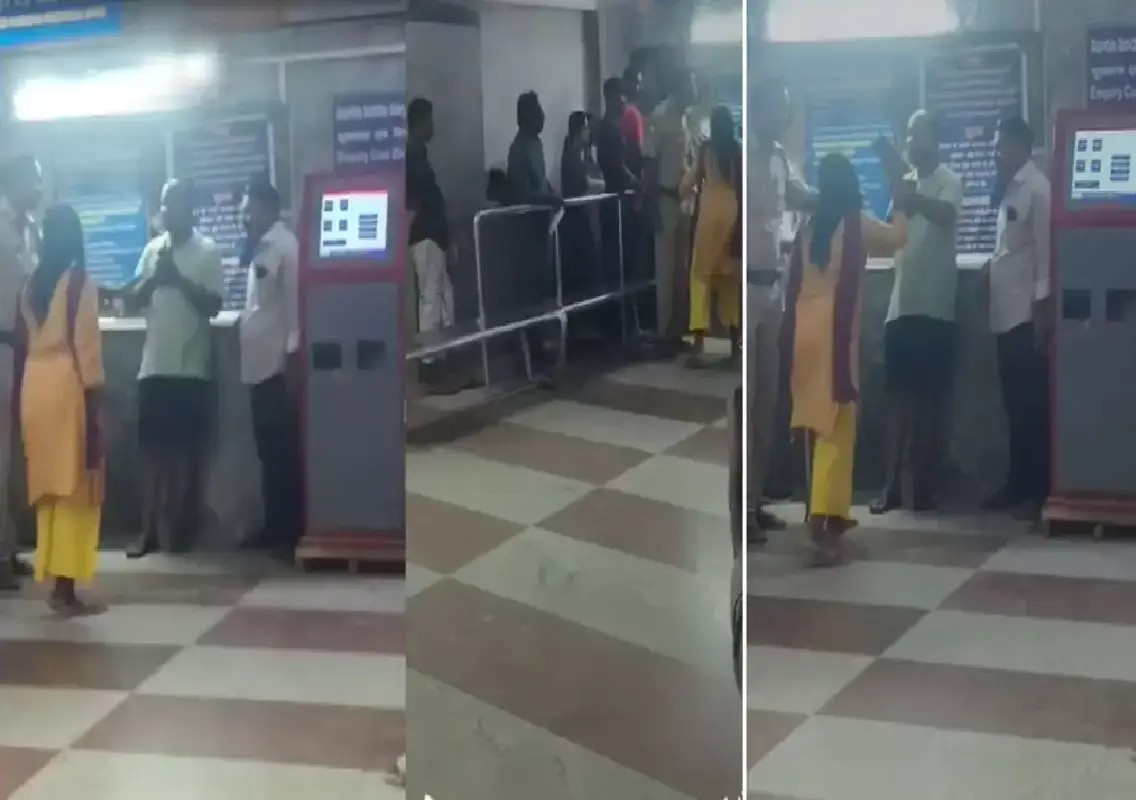 Railway official suspended after video of assault at Chittoor station ...